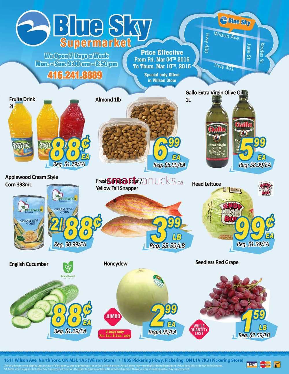 Blue Sky Supermarket North York Flyer March 4 To 10 Blue Sky Supermarket North York Flyer March 4 To 10