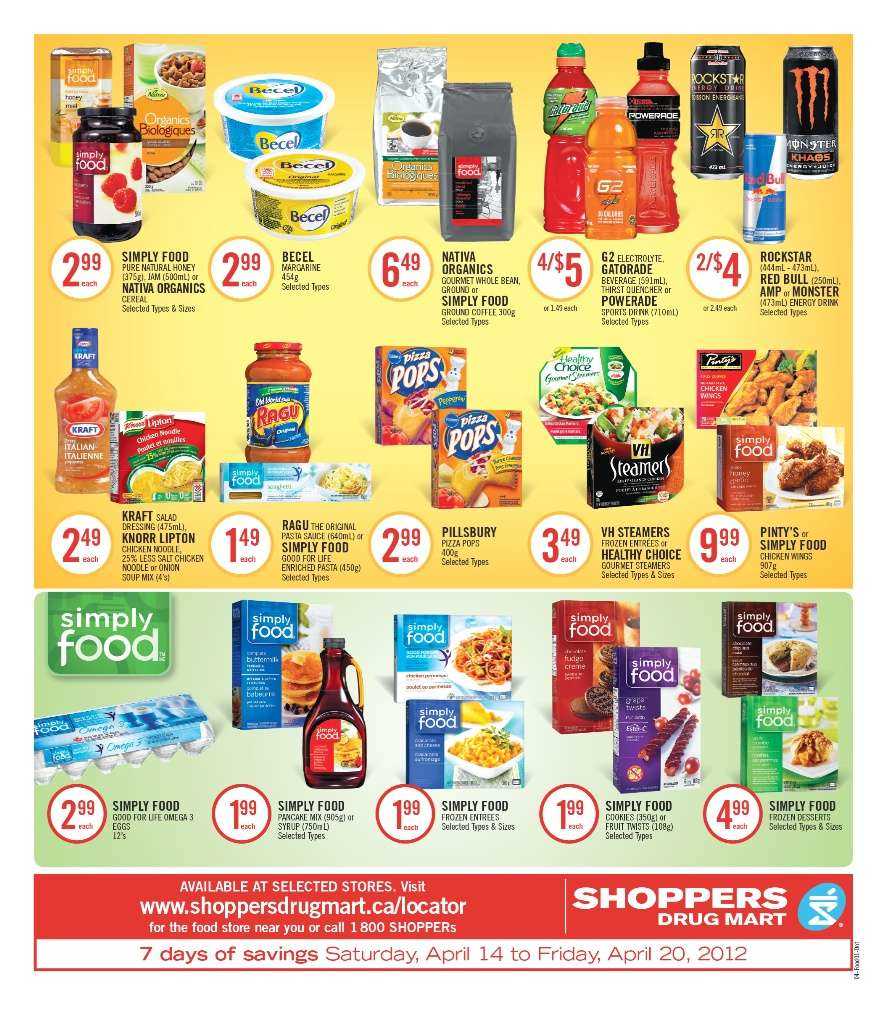 Shoppers Drug Mart Food Section(ON) flyer Apr 14 to 20