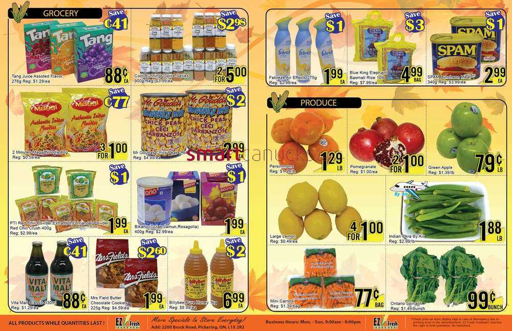 EZ Fresh Foodmart flyer Oct 26 to Nov 1
