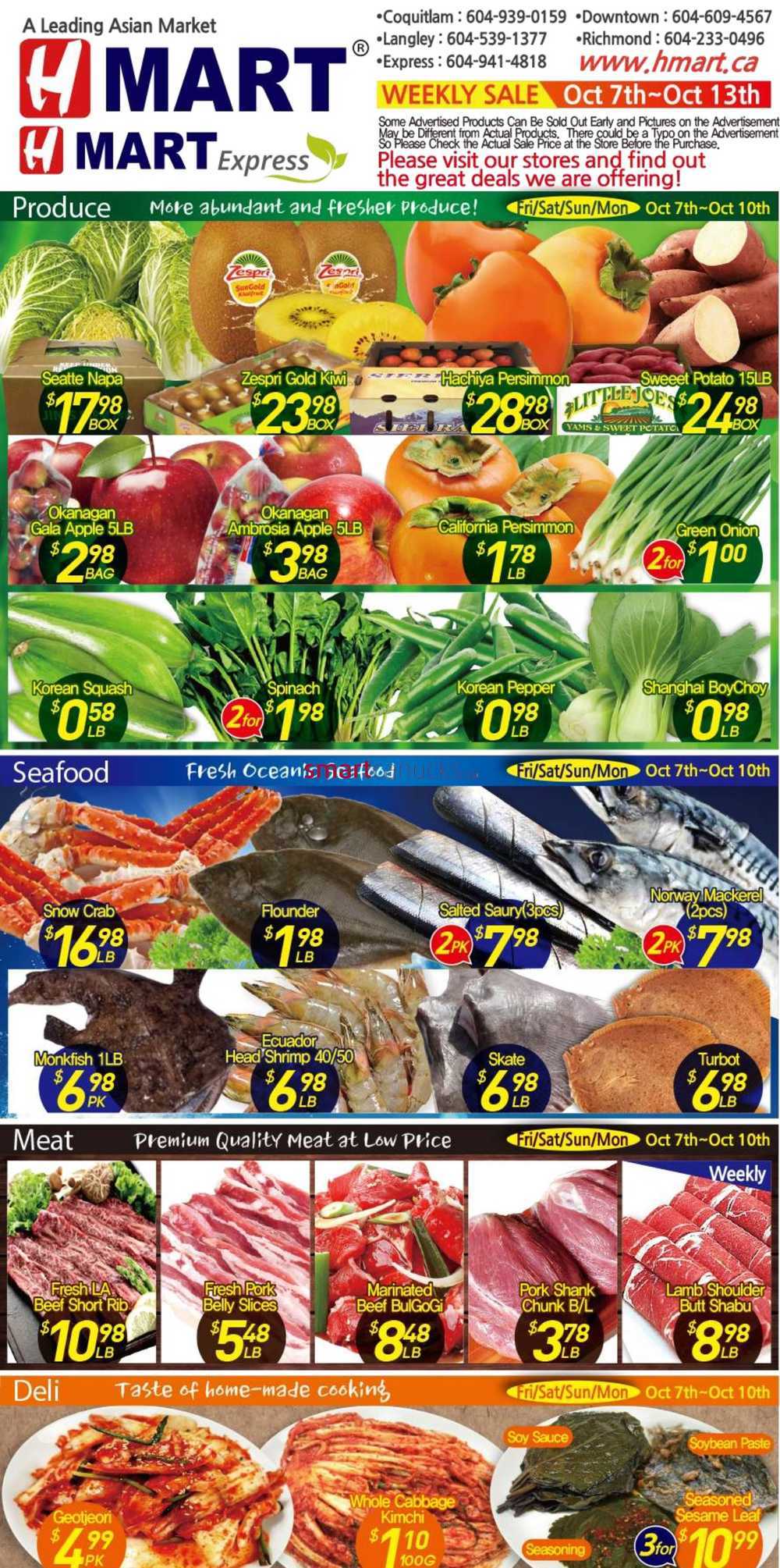 H Mart West Flyer October 7 To 13 H Mart West Flyer October 7 To 13