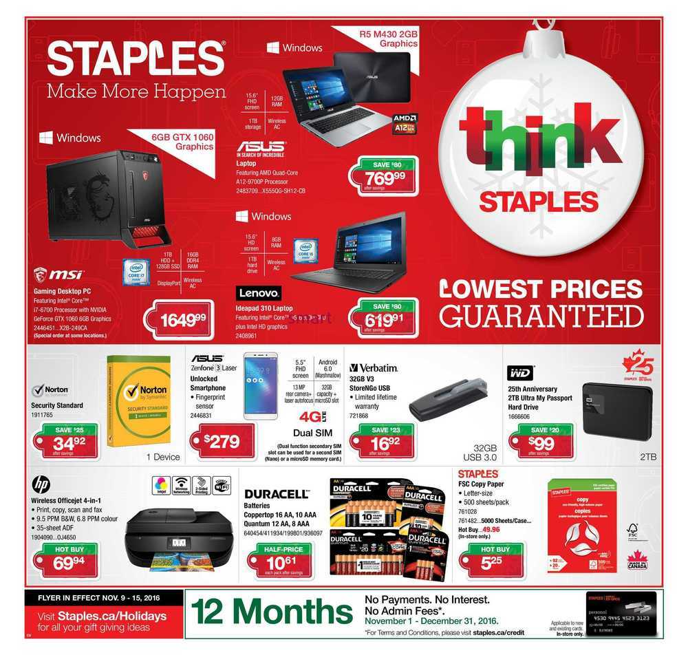 Staples Flyer November 9 To 15 Staples Flyer November 9 To 15