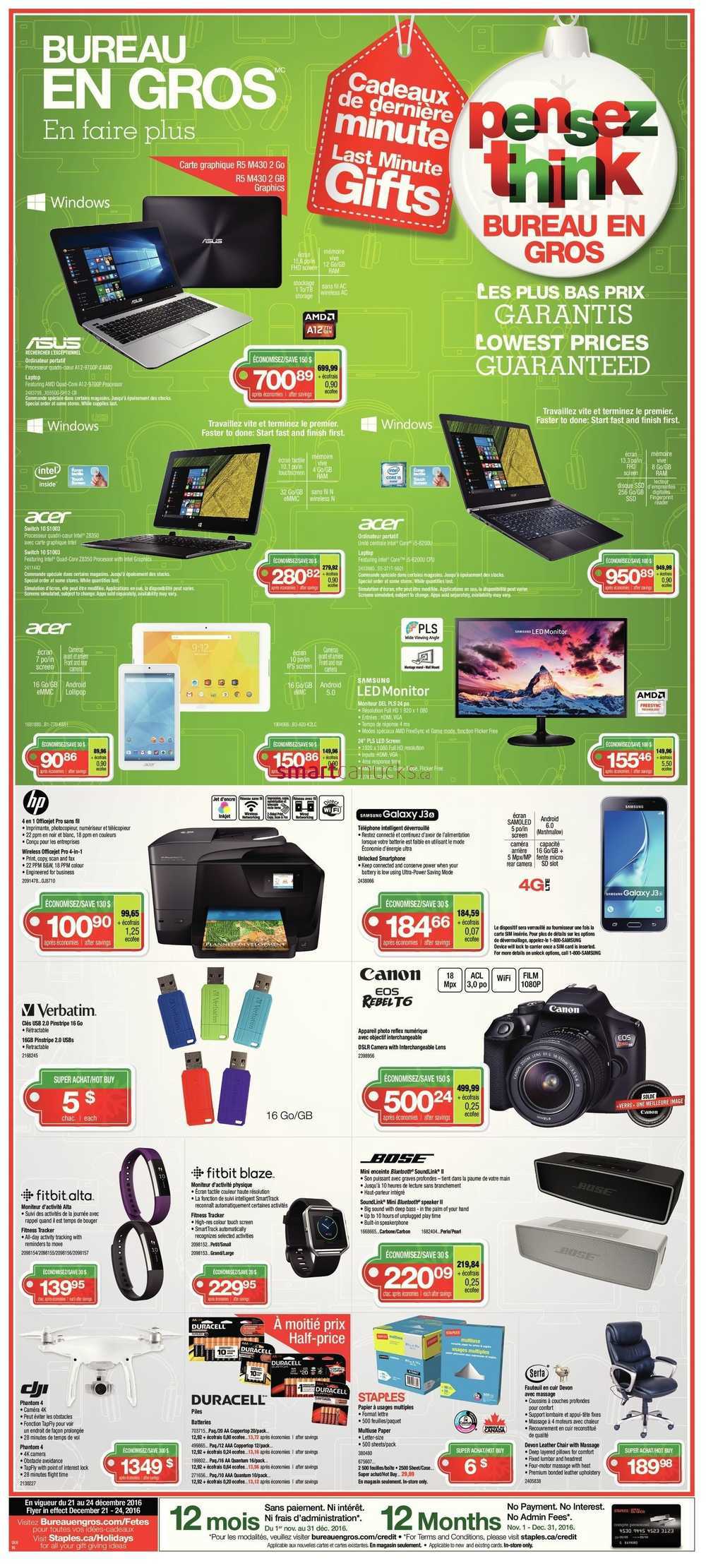 Staples QC Flyer December 21 To 24
