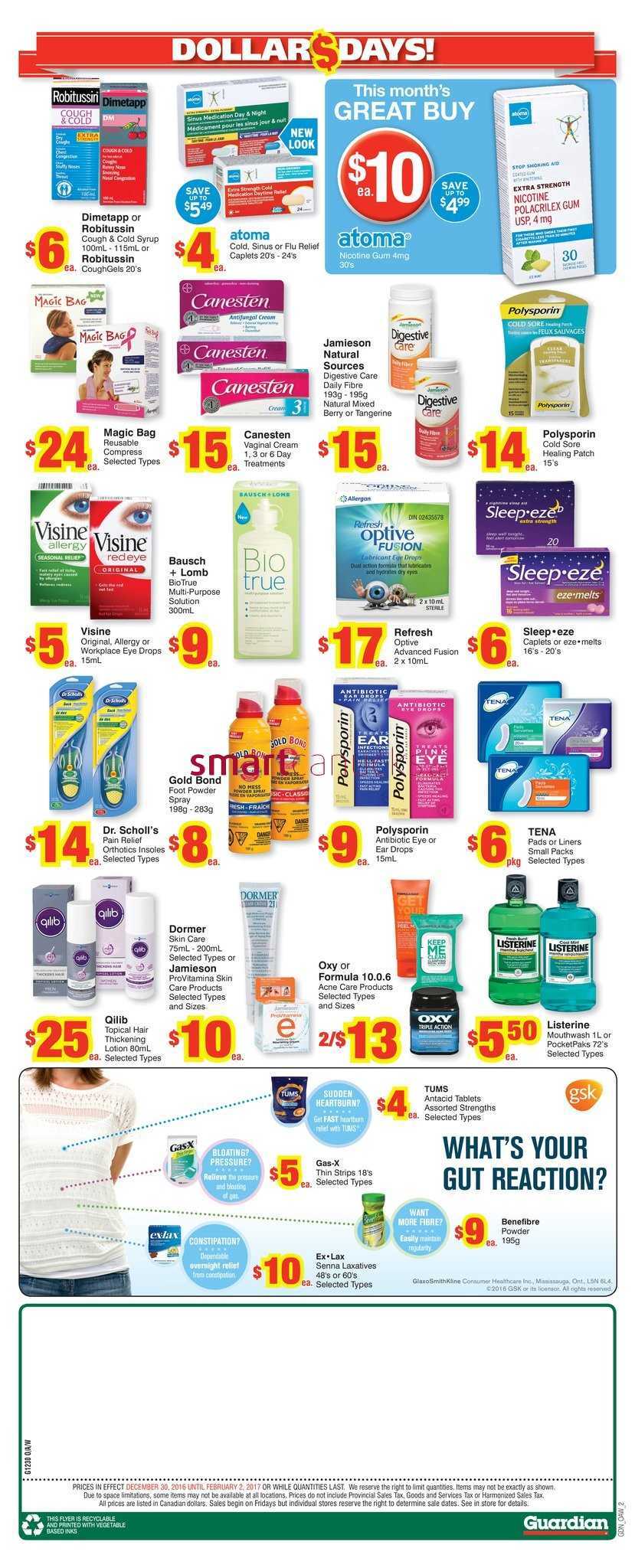 Guardian Pharmacy Flyer December 30 to February 2