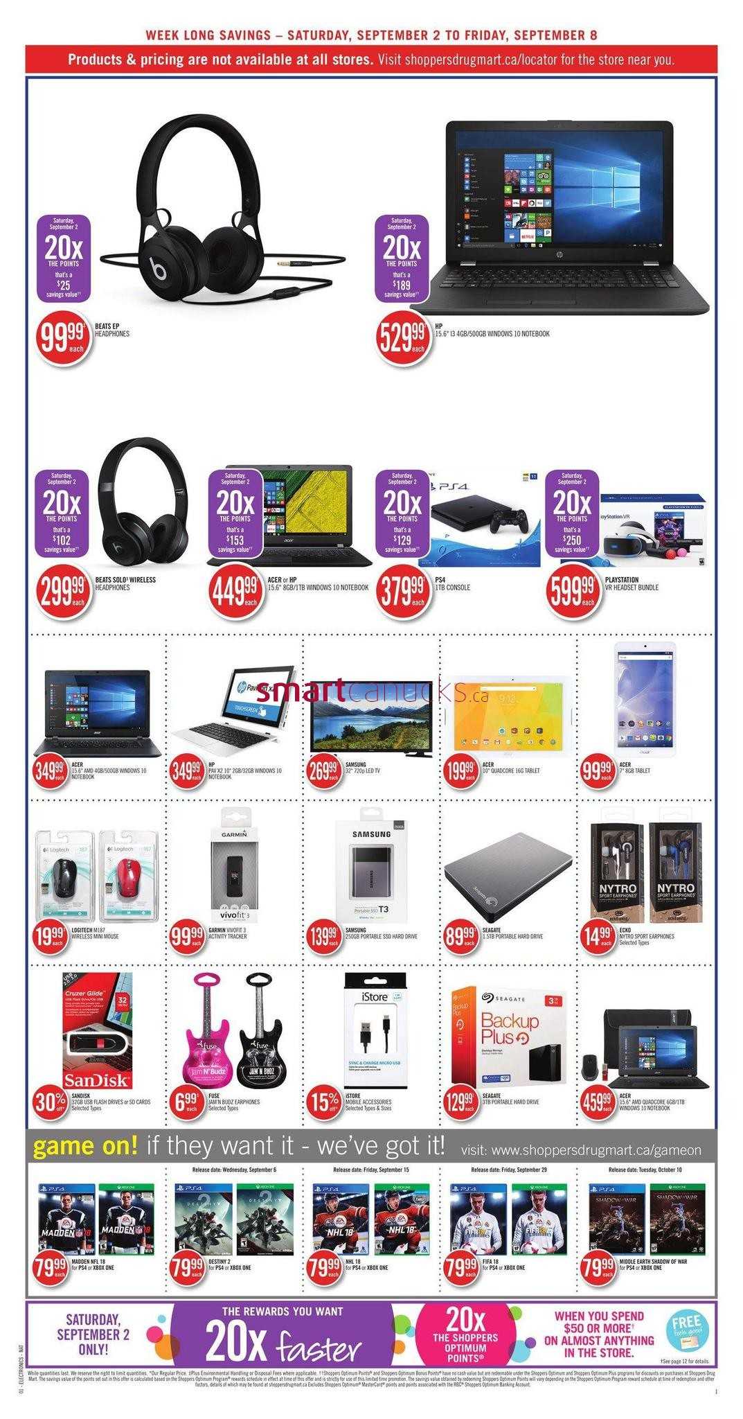 Shoppers Drug Mart (ON) Flyer September 2 to 8