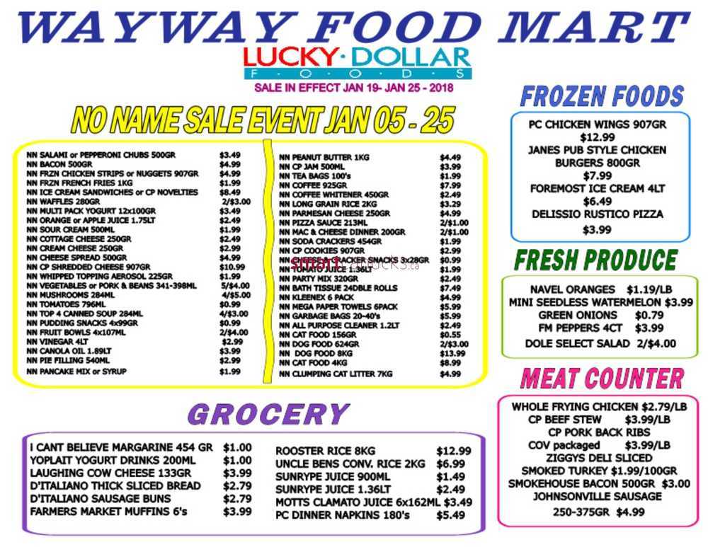 WayWay Food Mart Flyer January 19 to 25